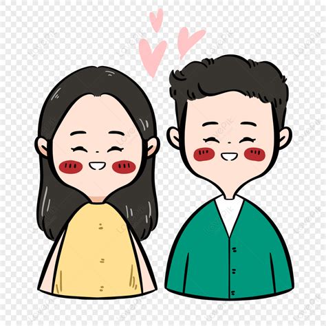 발렌타인 데이 만화 일러스트 커플 클립 아트 요소사진단순한 Png 일러스트 무료 다운로드 Lovepik