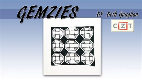 如何畫一般圖樣How to draw the Tangle Pattern GEMZIES YouTube