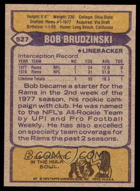 1979 Topps [base] 527 Bob Brudzinski [ex Mt]