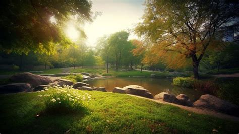 Park Pond Grass Powerpoint Background For Free Download Slidesdocs