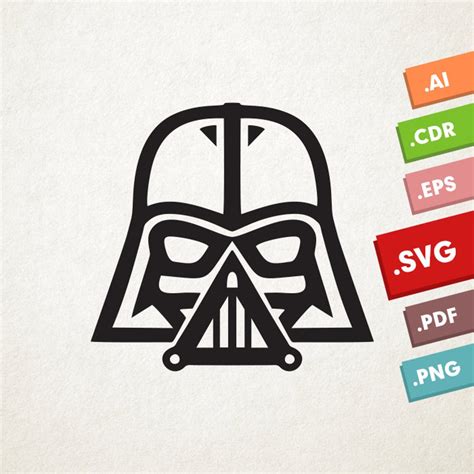 Darth Vader SVG Vector Files Instant Download Design For Cricut Or Silhouette Star Wars Etsy