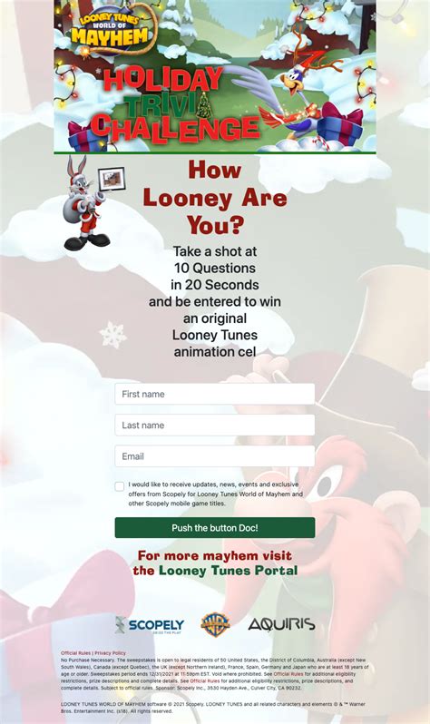 Looney Tunes Holiday Trivia Stephen R Macklin