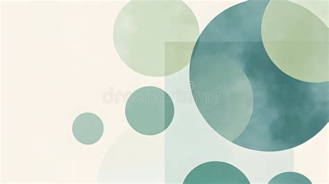 Geometric Shapes In Soft Pastel Tones Create A Calming Abstract Composition In Modern Art Style