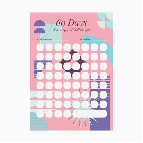 Free Vector Flat Savings Challenge Template