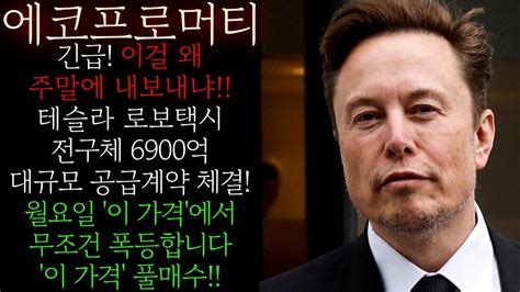 🔴 에코프로머티 긴급 진짜 난리낫습니다 테슬라 로보택시 6600억 전구체 대규모 공급계약 체결 월요일부터 연말 산타렐리 터진다 이 가격까지 폭등렐리 에코