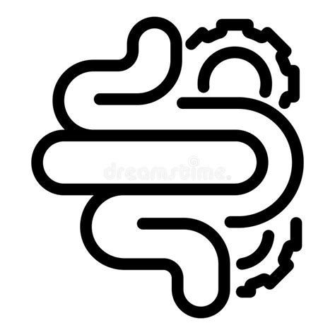 Inflammatory Bowel Disease Icon Outline Vector Abdomen Bacterial