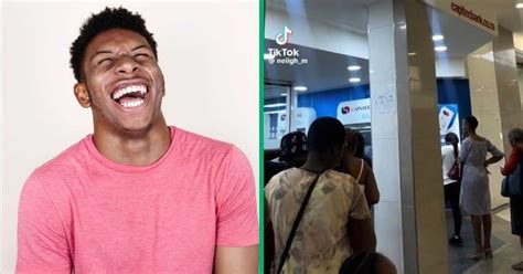 Capitec Customers In A Long Queue Receive Shady Message Written On A Poster Video Sparks A