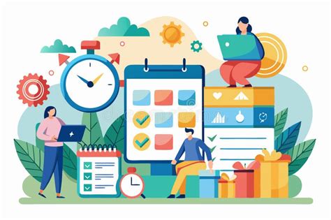 A Group Collaborates On Organizing Tasks And Scheduling Time Using Digital Tools And Checklists