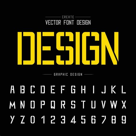 Tech Font And Alphabet Vector Technology Typeface And Letter Number Design Graphic Text On
