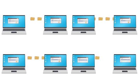 笔记本电脑之间的文件传输。卡通视频素材下载