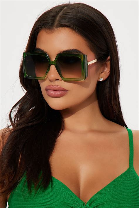 Obsessed With You Sunglasses Green Fashion Nova Sunglasses