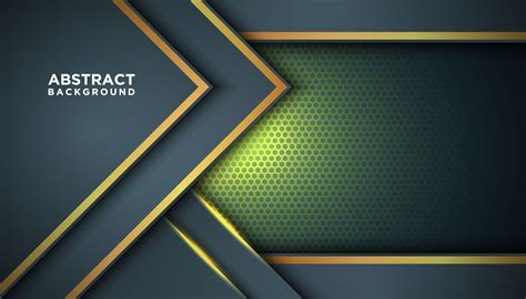 Dark Grey Abstract Background With Gold Tipped Layers 833518 Vector Art