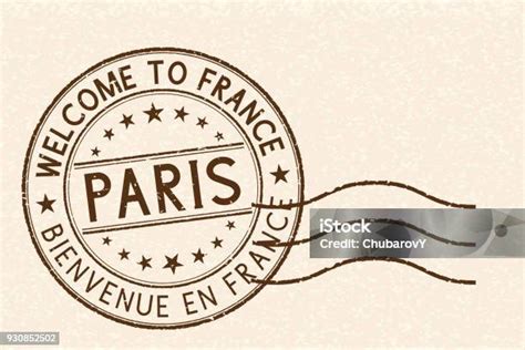 오신 것을 환영 합니다 파리 프랑스 베이지색 배경에 갈색 관광 스탬프 파리 일 드 프랑스에 대한 스톡 벡터 아트 및 기타 이미지 파리 일 드 프랑스 갈색 개념
