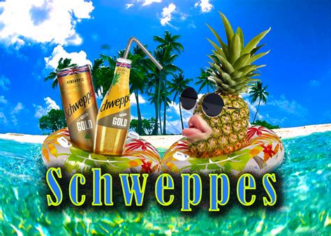 شويبس مشروب لحر الصيف ومتعة الشواطيء بطعم الاناناس الاستوائي مستقل