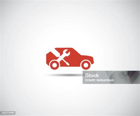 자동차 서비스 아이콘 자동 수리 평면 유지 보수 로고 디자인 벡터 일러스트 레이 션 개념에 대한 스톡 벡터 아트 및 기타 이미지 개념 개발 광고 Istock