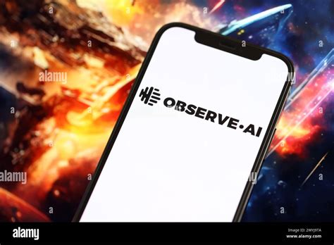 Kyiv Ukraine March 17 2024 Observeai Logo On Iphone Display Screen With Background Of