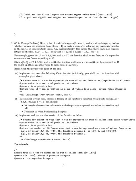 1 Largesttwo Problem Based Upon The Pseudocode Code
