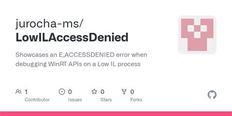 github jurocha ms lowilaccessdenied showcases an e accessdenied