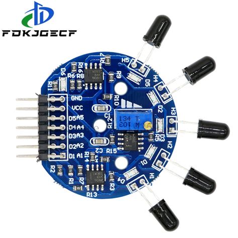 5 Way Flame Sensor Module 5 Road Digital Analog Signal Dual Output Fire Detection Sensor Module
