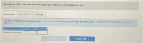 solved problem 11 27a algo analyzing operating leverage lo