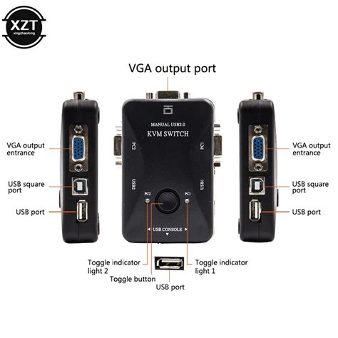 2 Port Usb 20 Kvm Switch Vga Svga Splitter Box Fo Grandado