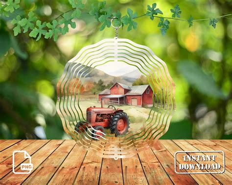 Tractor Wind Spinner Png Barn Wind Spinner Sublimation Design Wind