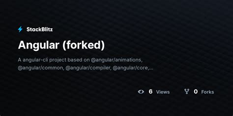 Angular Forked Stackblitz