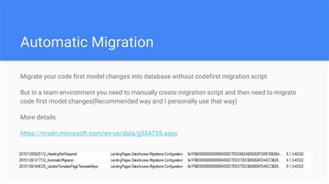 entity framework code first migrations ppt