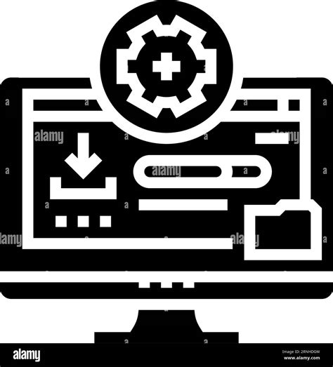 Driver Installation Repair Computer Glyph Icon Vector Illustration Stock Vector Image And Art Alamy