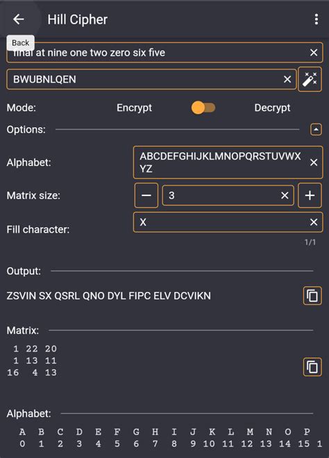 How Does The Gc Wizard Decrypt Or Encrypt With The Hill Cipher Gc Wizard