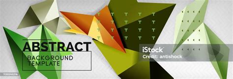 모자이크 삼각형 3d 도형 구성 기하학적 현대 배경 삼각형과 다각형 디자인 0명에 대한 스톡 벡터 아트 및 기타 이미지 0명 공예 구도 Istock