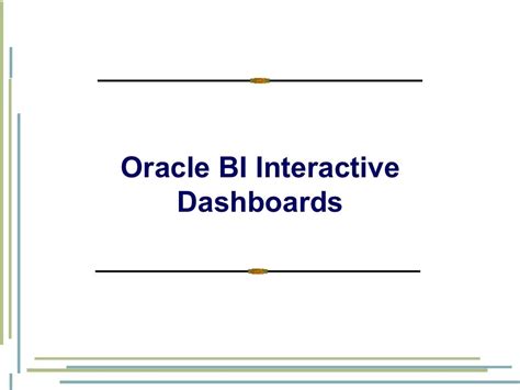 building oracle biee obiee reports dashboards