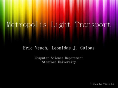 Metropolis Light Transport Pdf