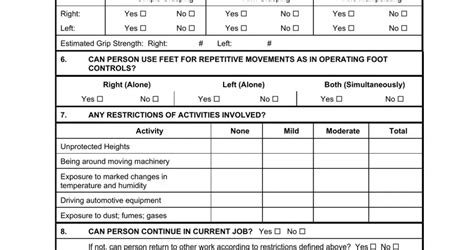 Functional Capacity Evaluation Pdf Form Formspal