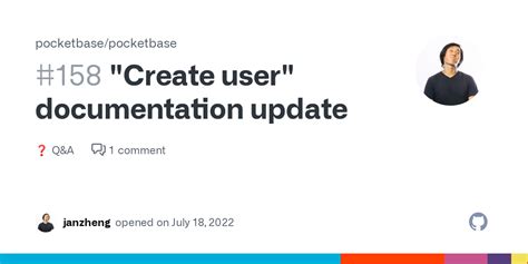 create user documentation update · pocketbase pocketbase · discussion
