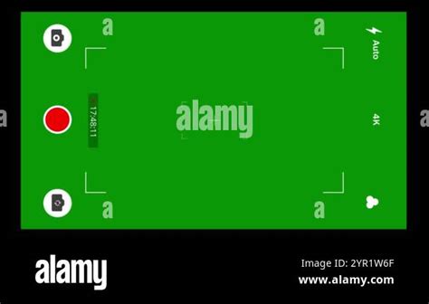 Smartphone Video Camera Frame Grid Recording Screen Overlay On Black