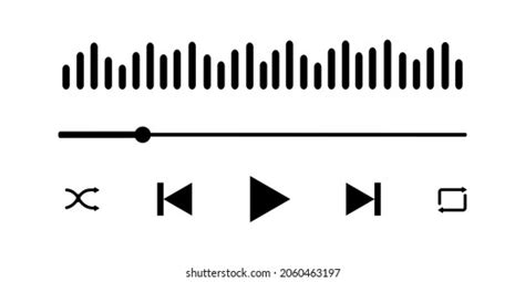 Audio Player Interface Sound Wave Loading Stock Vector Royalty Free 2060463197 Shutterstock
