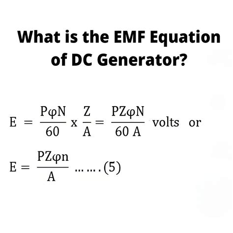 What Is The Emf Equation Of Dc Generator Experts Electrical
