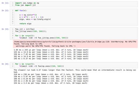 Speed Up Gained From Using Jit Does Not Persist · Issue 1988 · Jax Ml Jax · Github