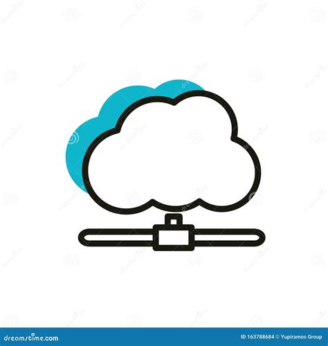 Cloud Computing Data Social Media Icon Line And Fill Stock Vector Illustration Of Network