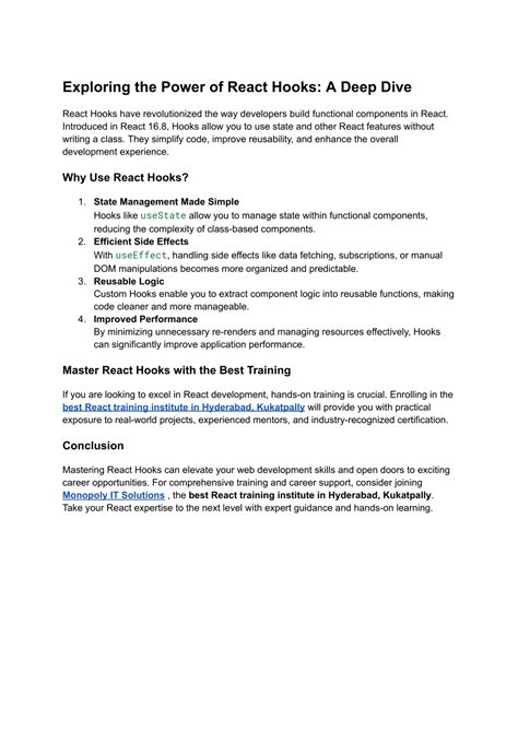 Ppt Exploring The Power Of React Hooks A Deep Dive Powerpoint Presentation Id 14069151