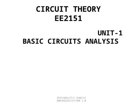 Ppt Circuit Theory Ppt Dokumentips