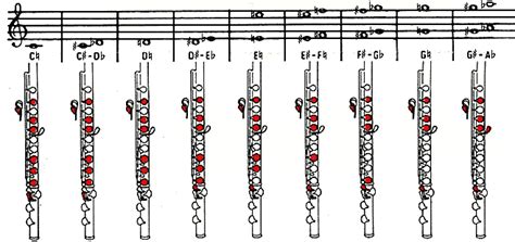 Flute Trill Chart Printable