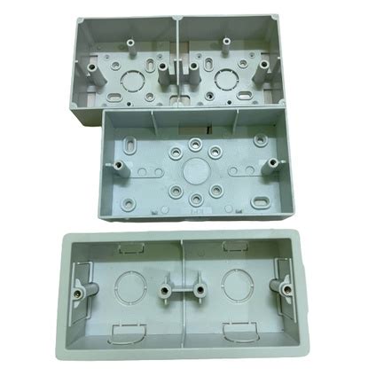 Solid Pvc Surface Type Nut Box Electrical Base Plug Socket Cover Switch Partition White Gold