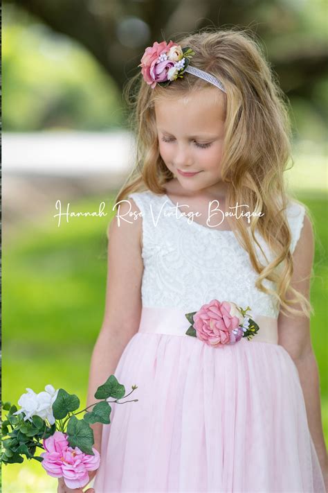 Blush Pink Flower Girl Dress Blush Princess Dress