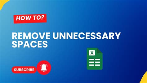 How To Remove Empty Spaces In Excel Master Trim Function Youtube
