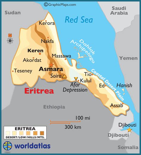 Eritrea Large Color Map