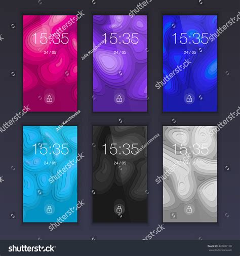 Mobile Interface Wallpaper Design Abstract Vector Stock Vector Royalty Free 428487190