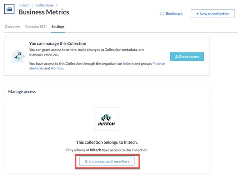 Setting Permissions For Collections