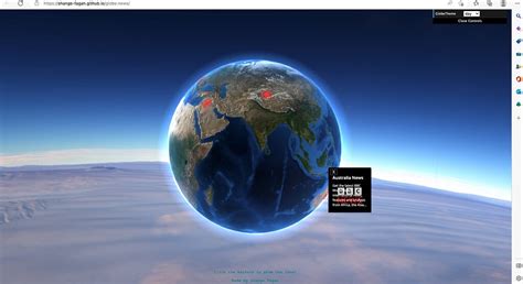 Globe News Website Using Html Markers Example Showcase Threejs Forum